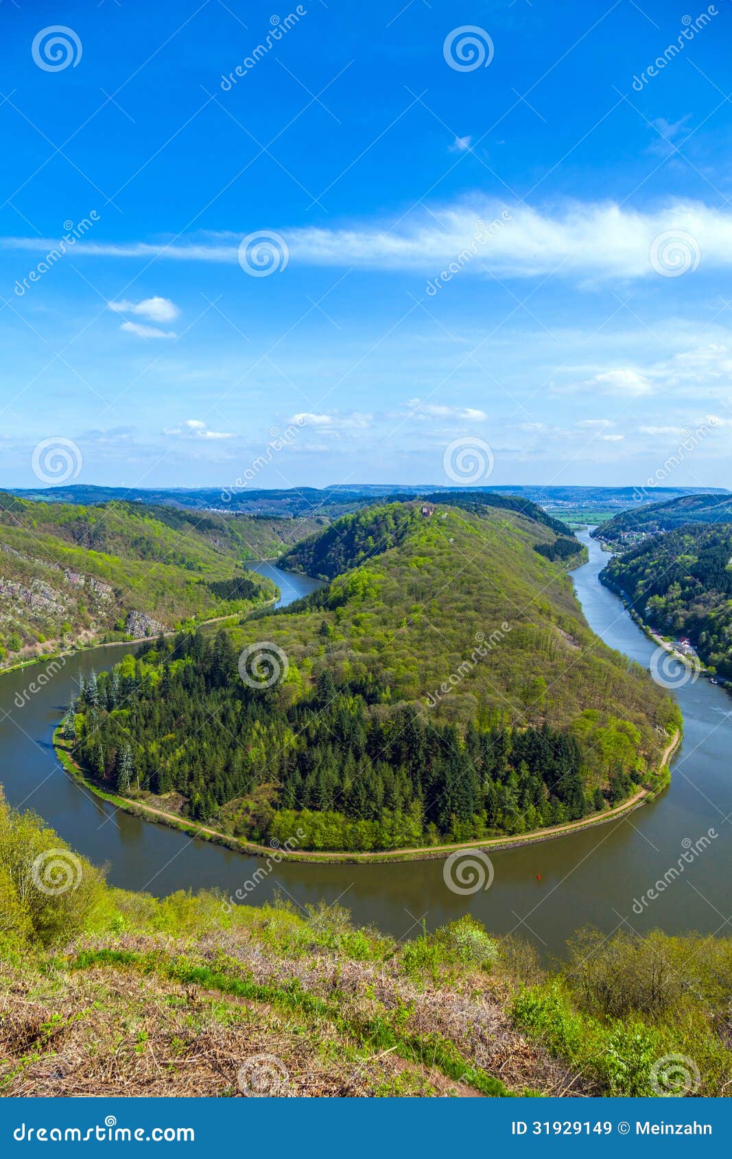 Saar Loop at Cloef. a Famous View Stock Image - Image of saarschleife ...