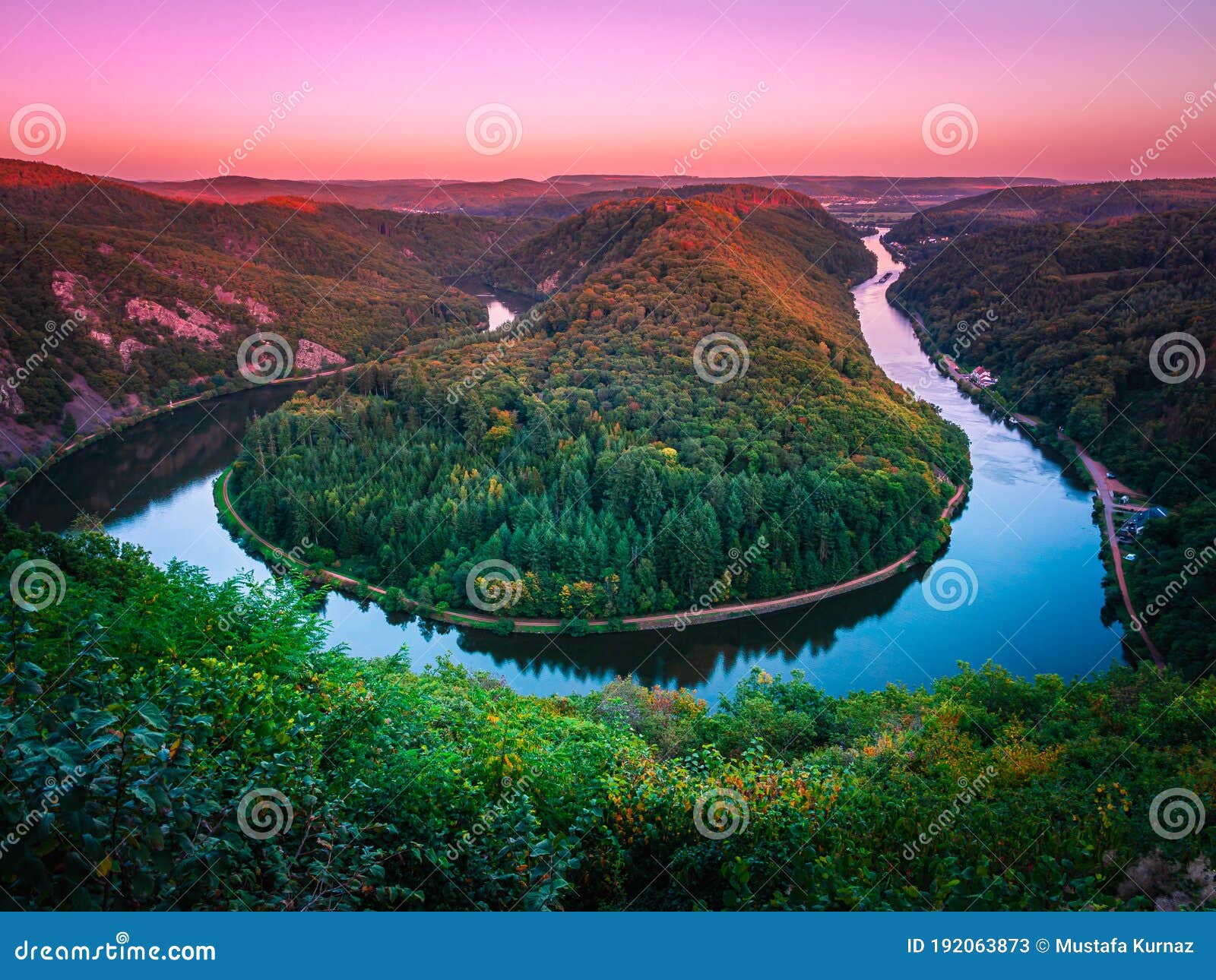 Saar loop with river stock image. Image of saar, loop - 192063873