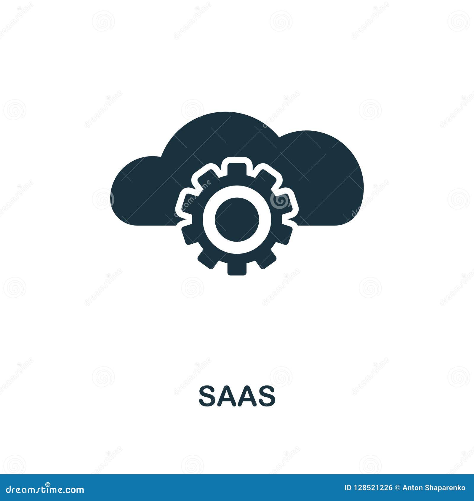 Saas Icon. Monochrome Style Design From Fintech Icon Collection. UI And ...