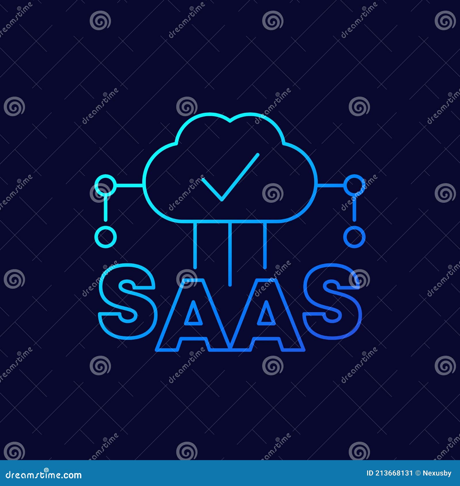 Saas Line Icon, Software As a Service Vector Stock Vector ...