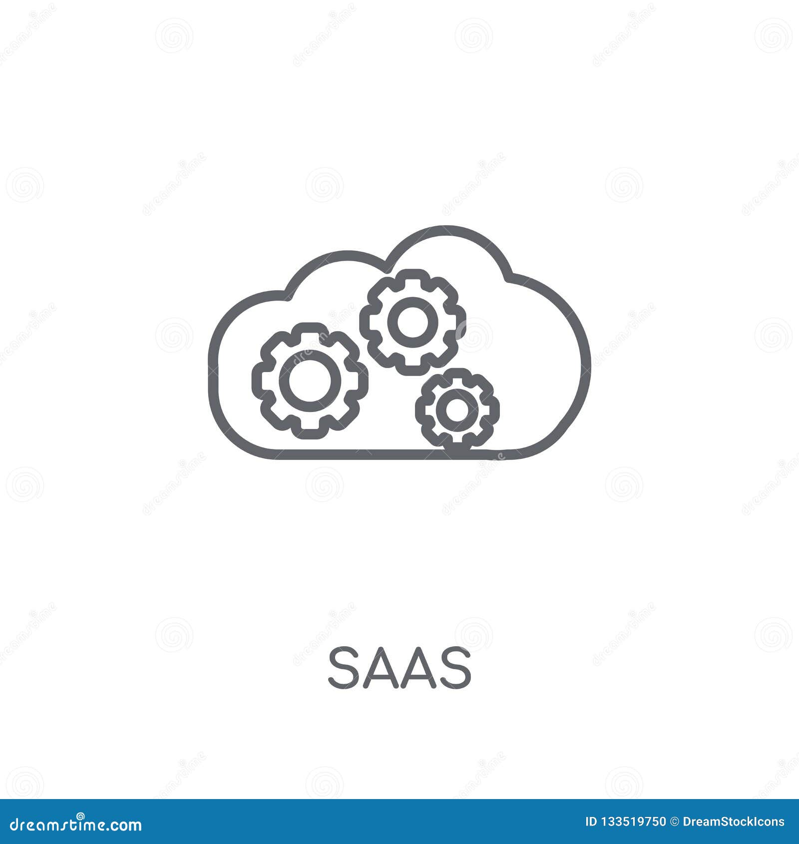 Saas Linear Icon. Modern Outline Saas Logo Concept on White Back Stock ...
