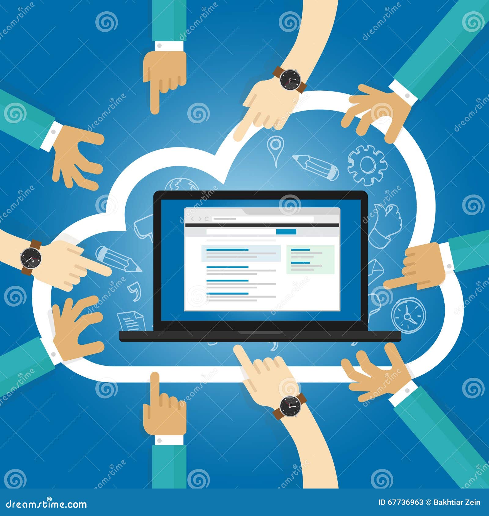 Saas Software As A Service Cloud Application Access Internet ...