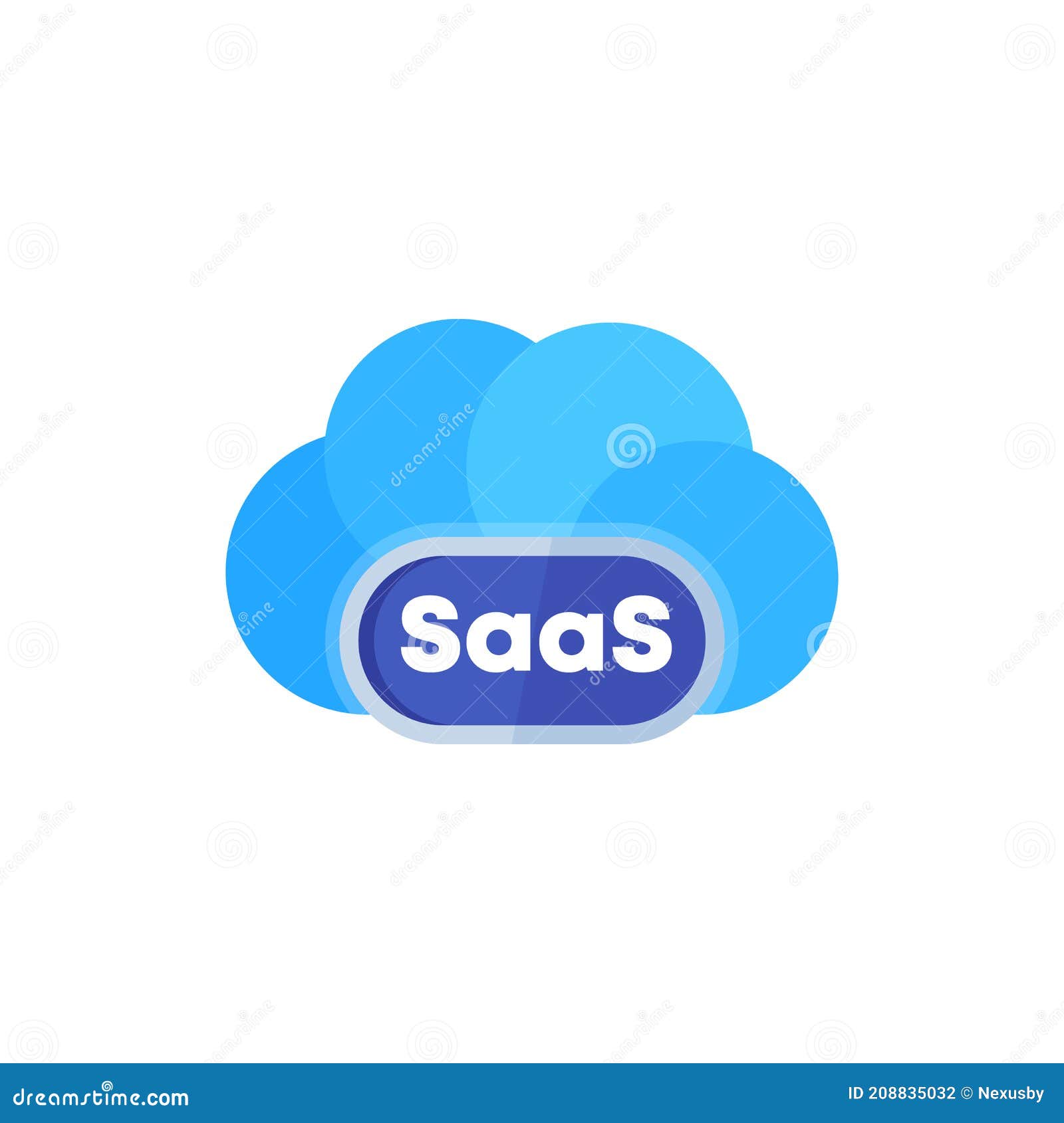 Saas, Software As a Service, Vector Icon Stock Vector - Illustration of ...