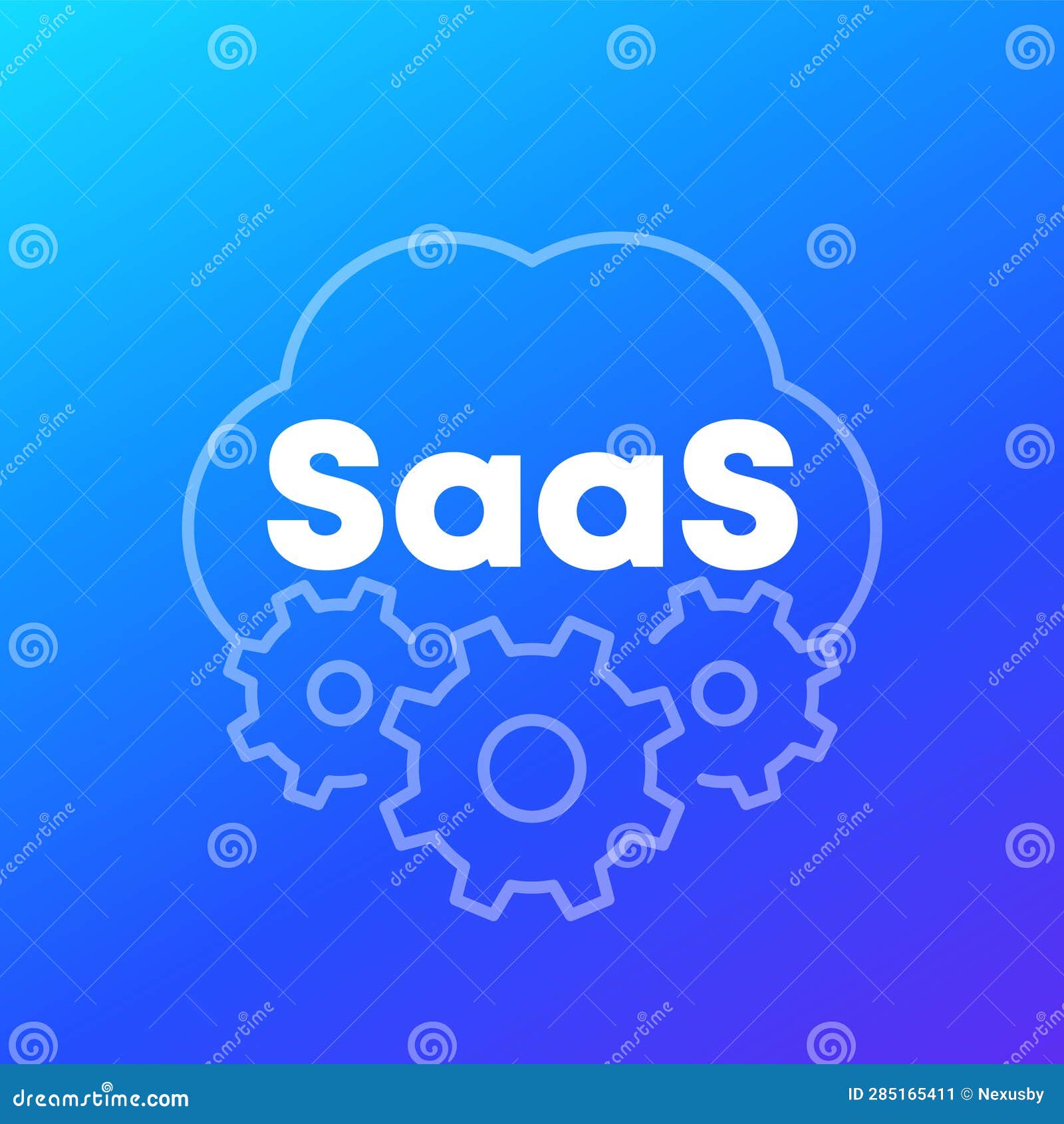 Saas, Software As a Service Vector Icon Stock Vector - Illustration of ...