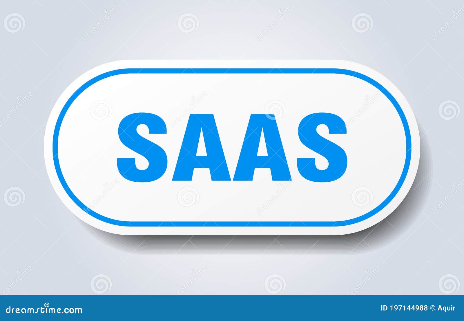 Saas Sticker. Saas Label Cartoon Vector | CartoonDealer.com #344045663