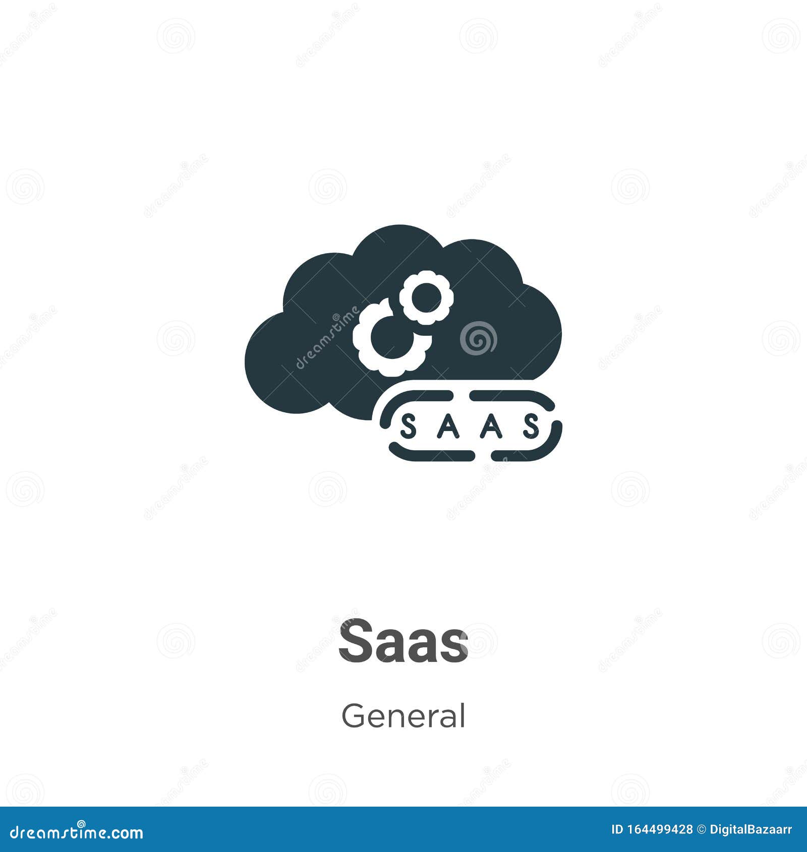 Saas Vector Icon On White Background. Flat Vector Saas Icon Symbol Sign ...