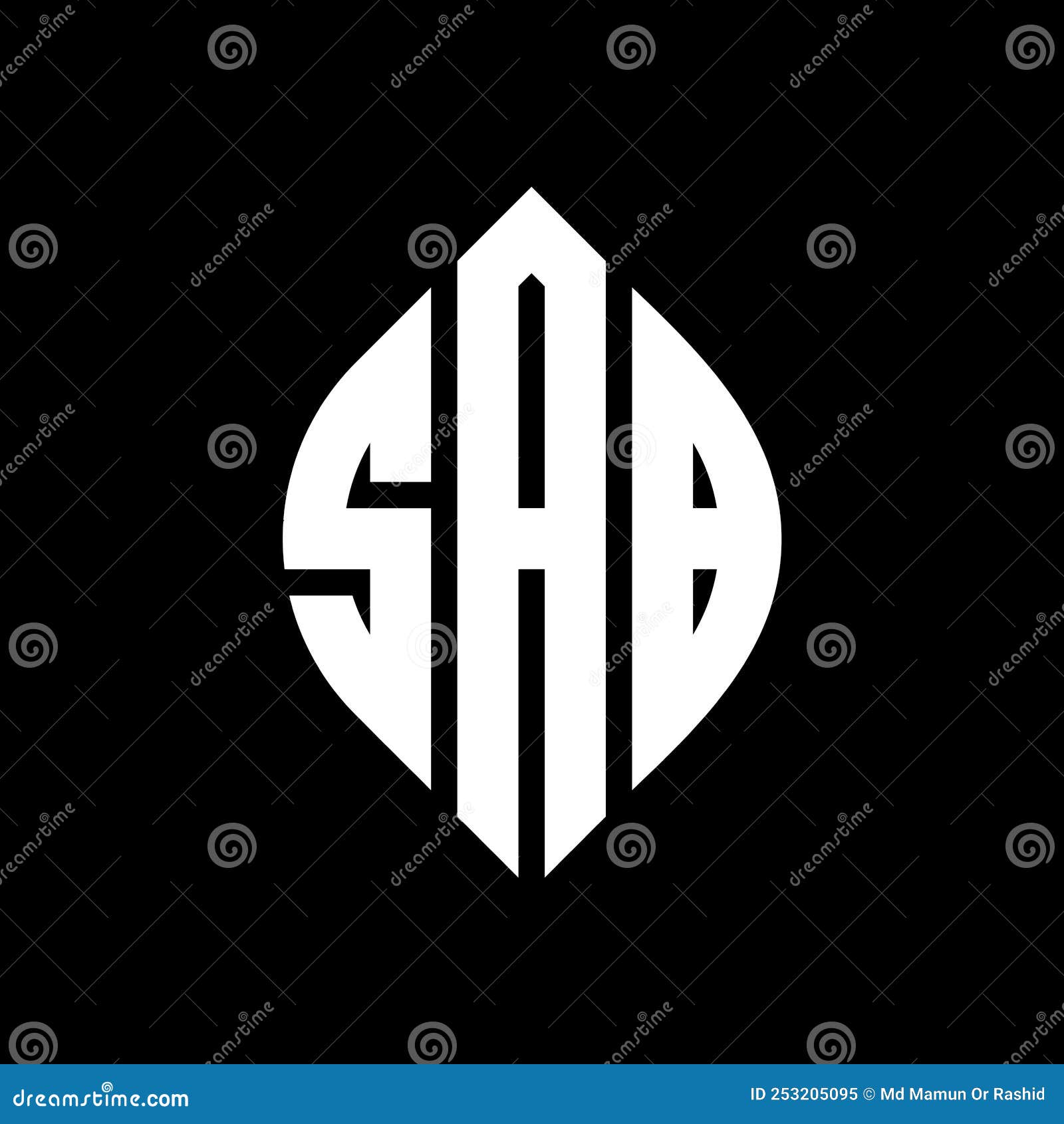 SAB Circle Letter Logo Design with Circle and Ellipse Shape. SAB ...