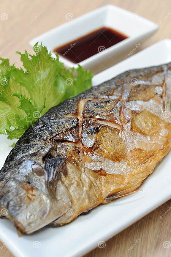 Saba fish grilled stock image. Image of nutrition, saba - 26609273