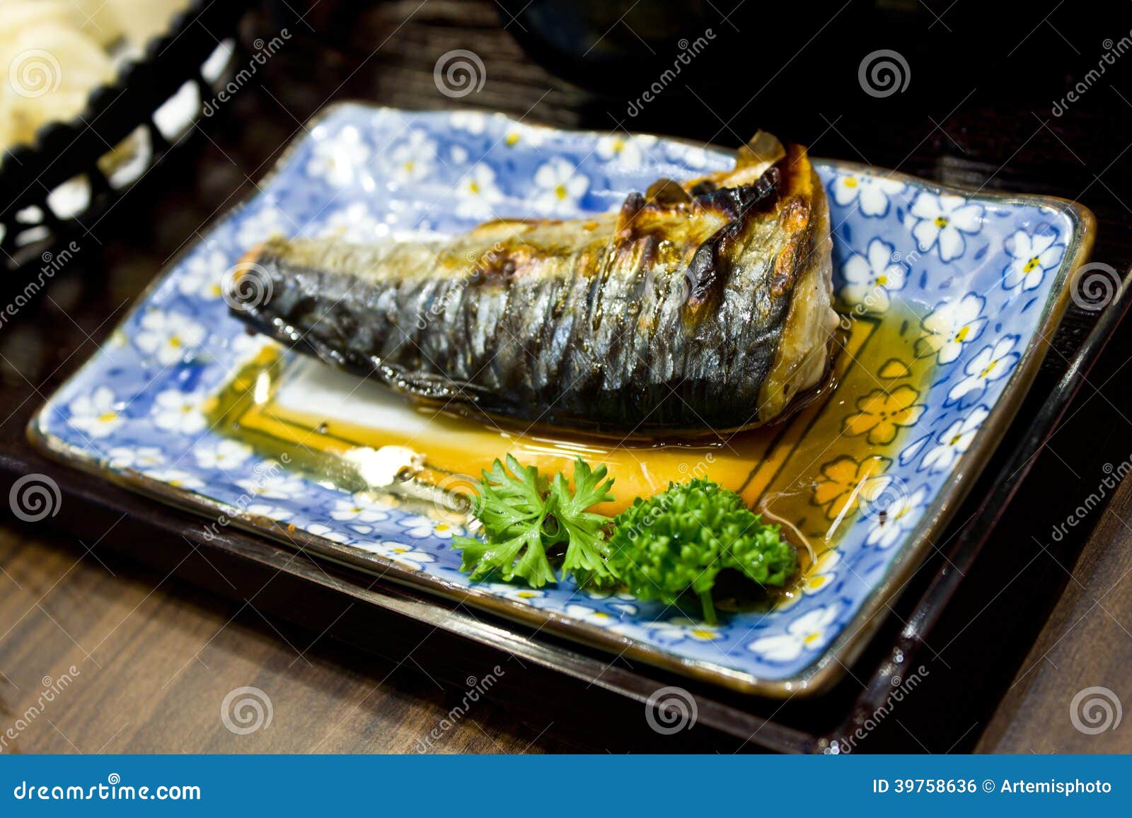 Saba fish grilled stock photo. Image of healthy, oriental - 39758636
