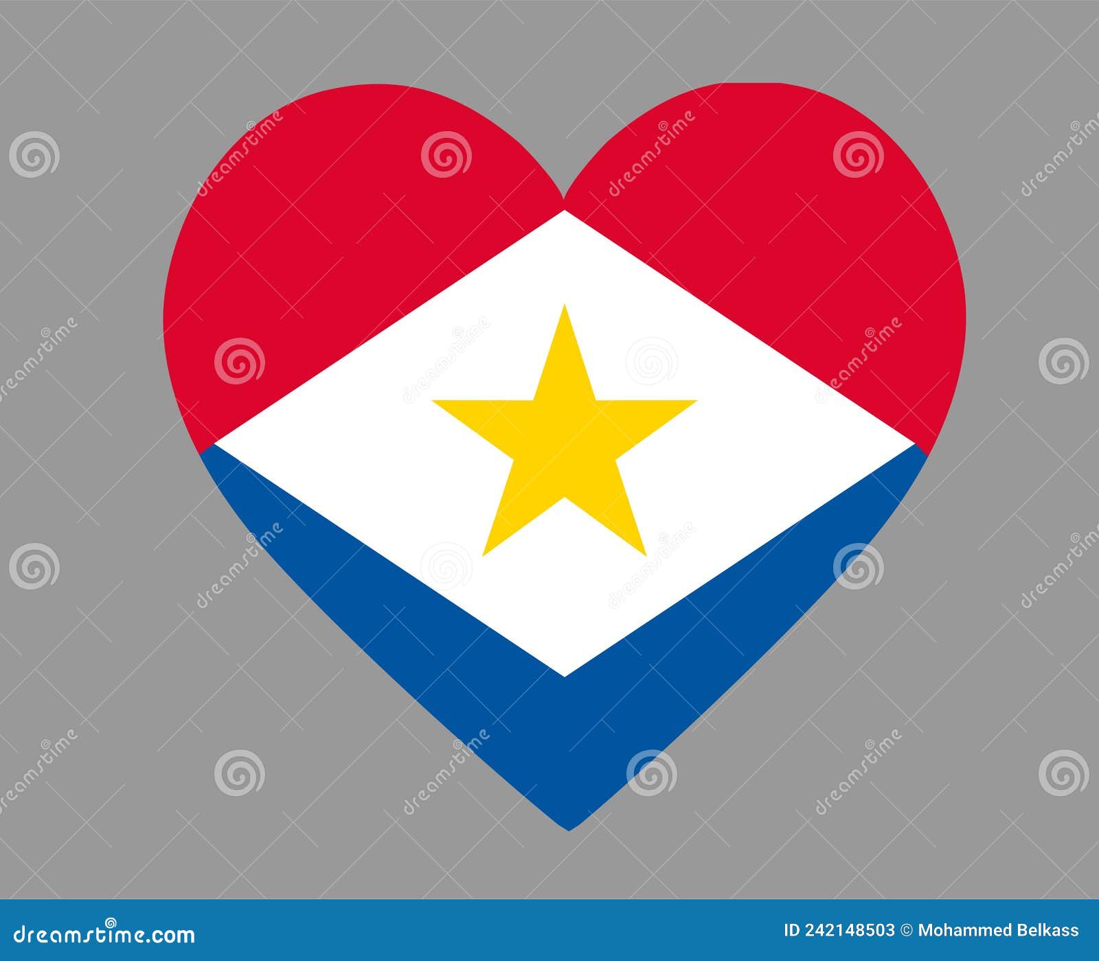 Saba Flag National North America Emblem Heart Icon Vector Stock ...