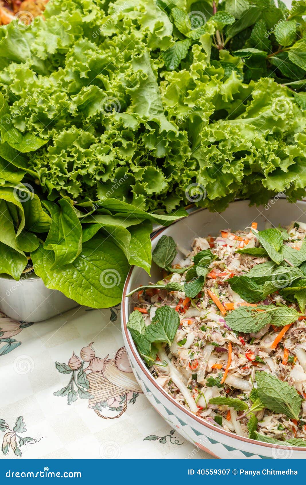 Saba Salad tailandés imagen de archivo. Imagen de crudo - 40559307