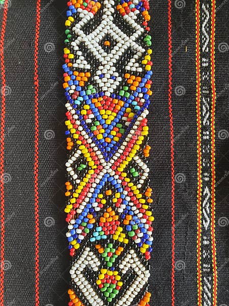Sabah Native Rungus Pattern of Handmade Beads Stock Photo - Image of ...