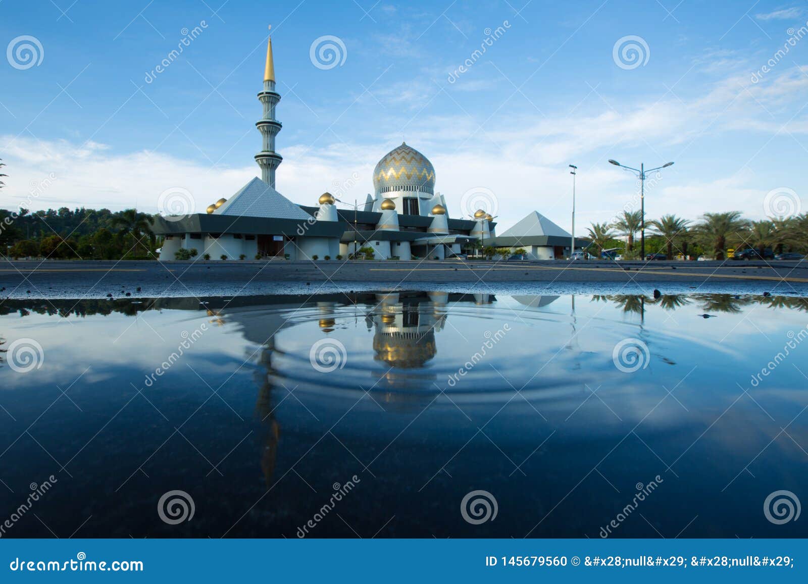 Sabah State Mosque stock photo. Image of state, located - 145679560