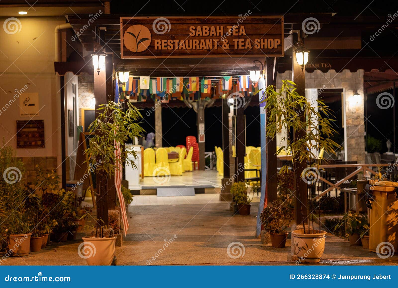 Sabah Tea Restaurant and Tea Shop Signboard Editorial Stock Image ...