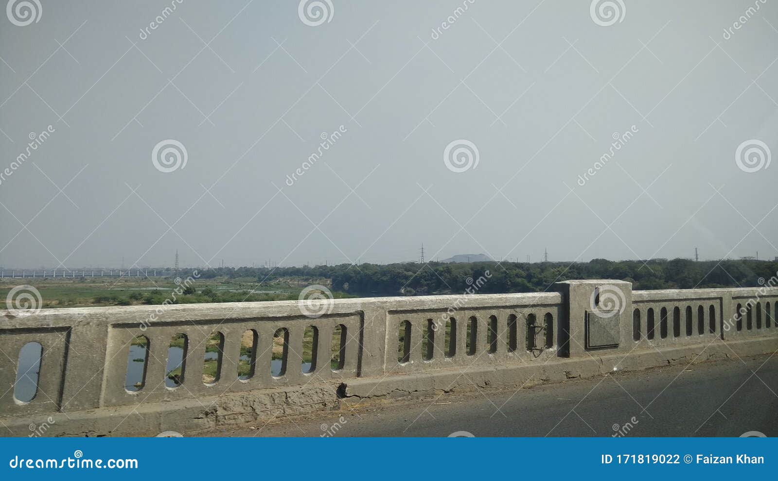 Sabarmati river bridge stock photo. Image of transport - 171819022
