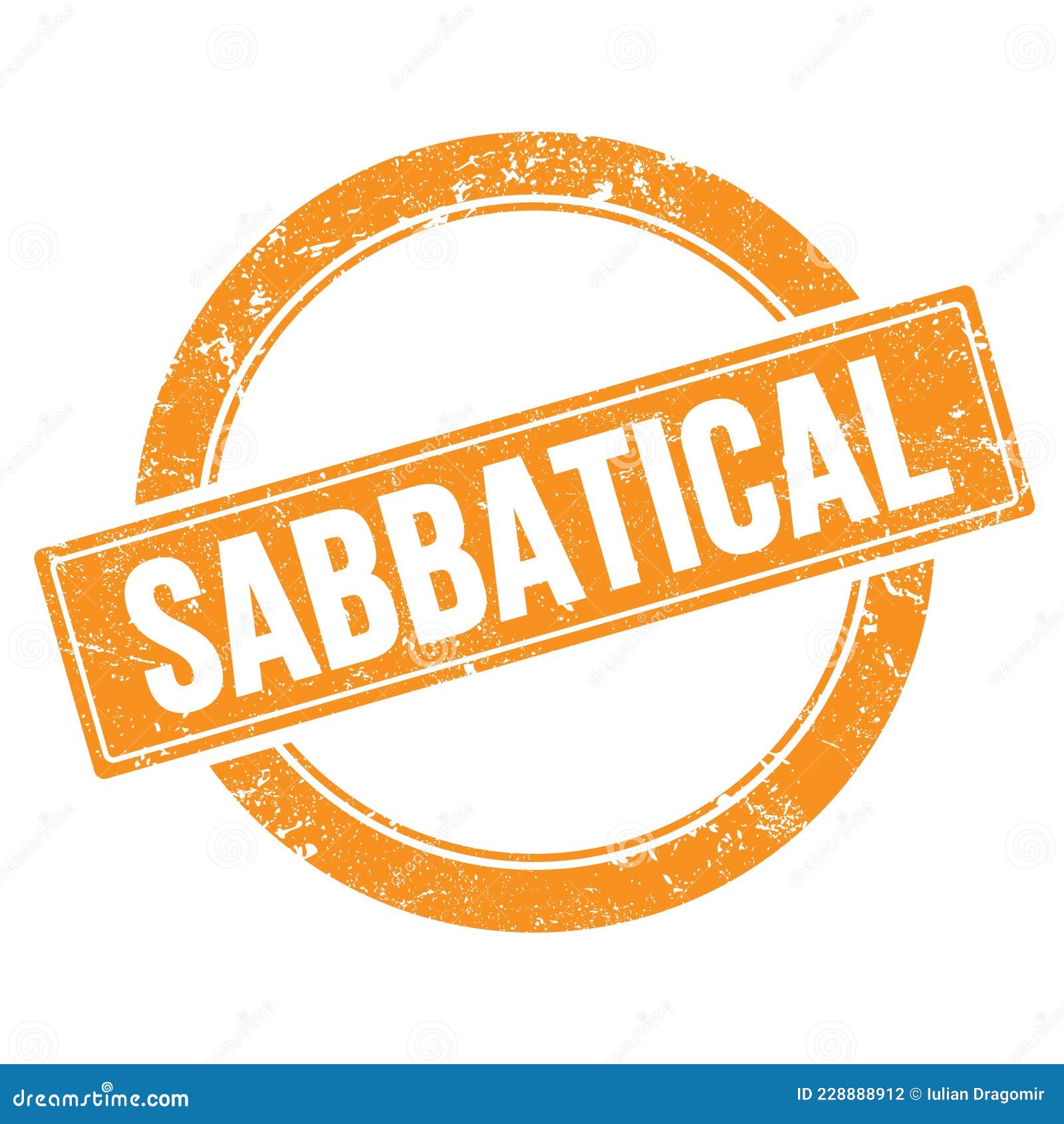 Sabbatical Orange Color Word Text Logo Icon Vector Illustration ...