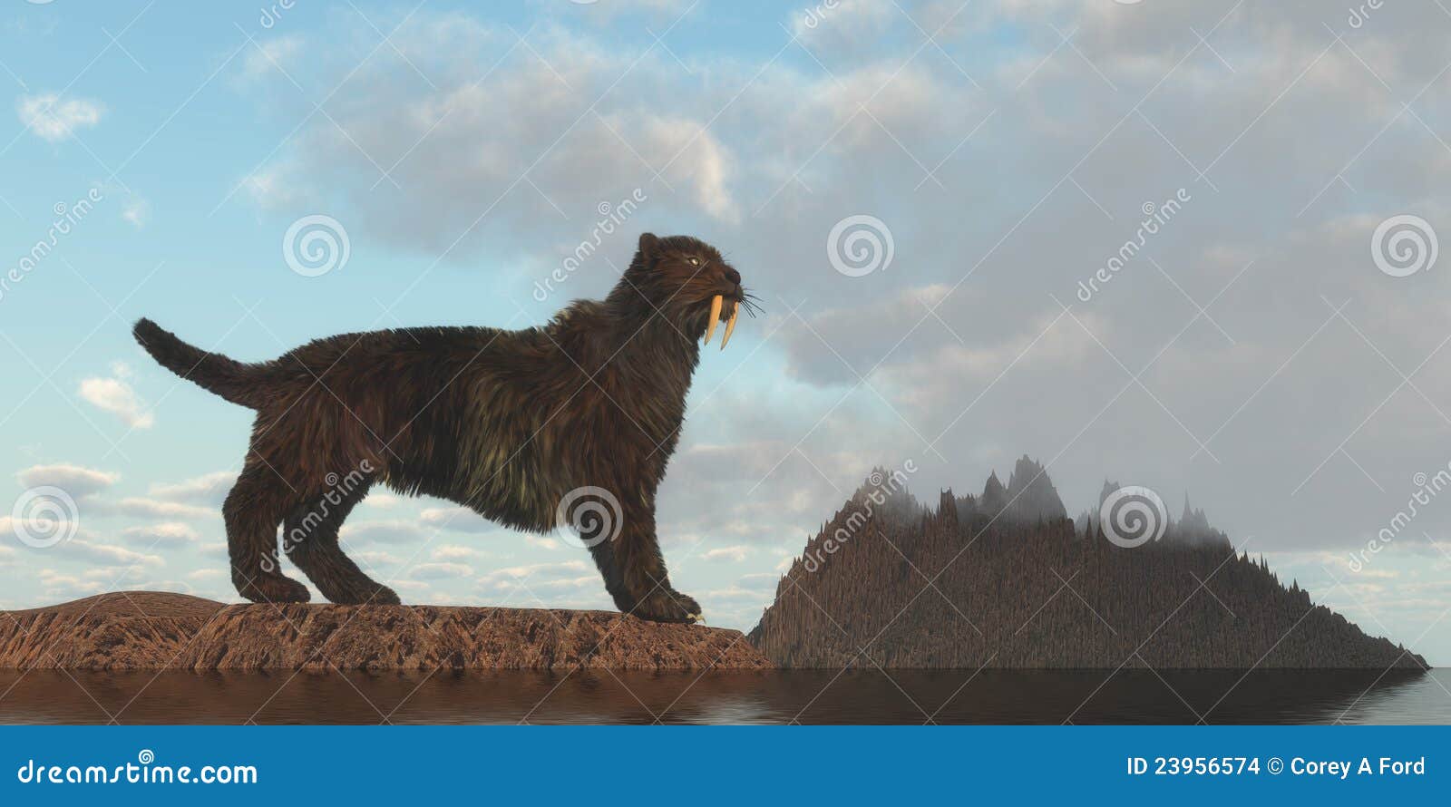 Sabel-tand Kat stock foto. Image of zoogdier, katachtig - 23956574