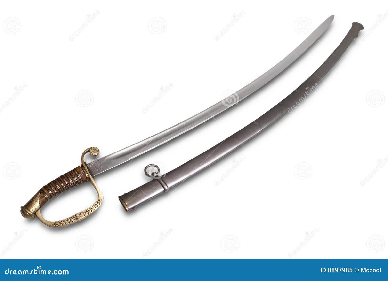 Saber (sabre) of British Officer Stock Image - Image of handle ...