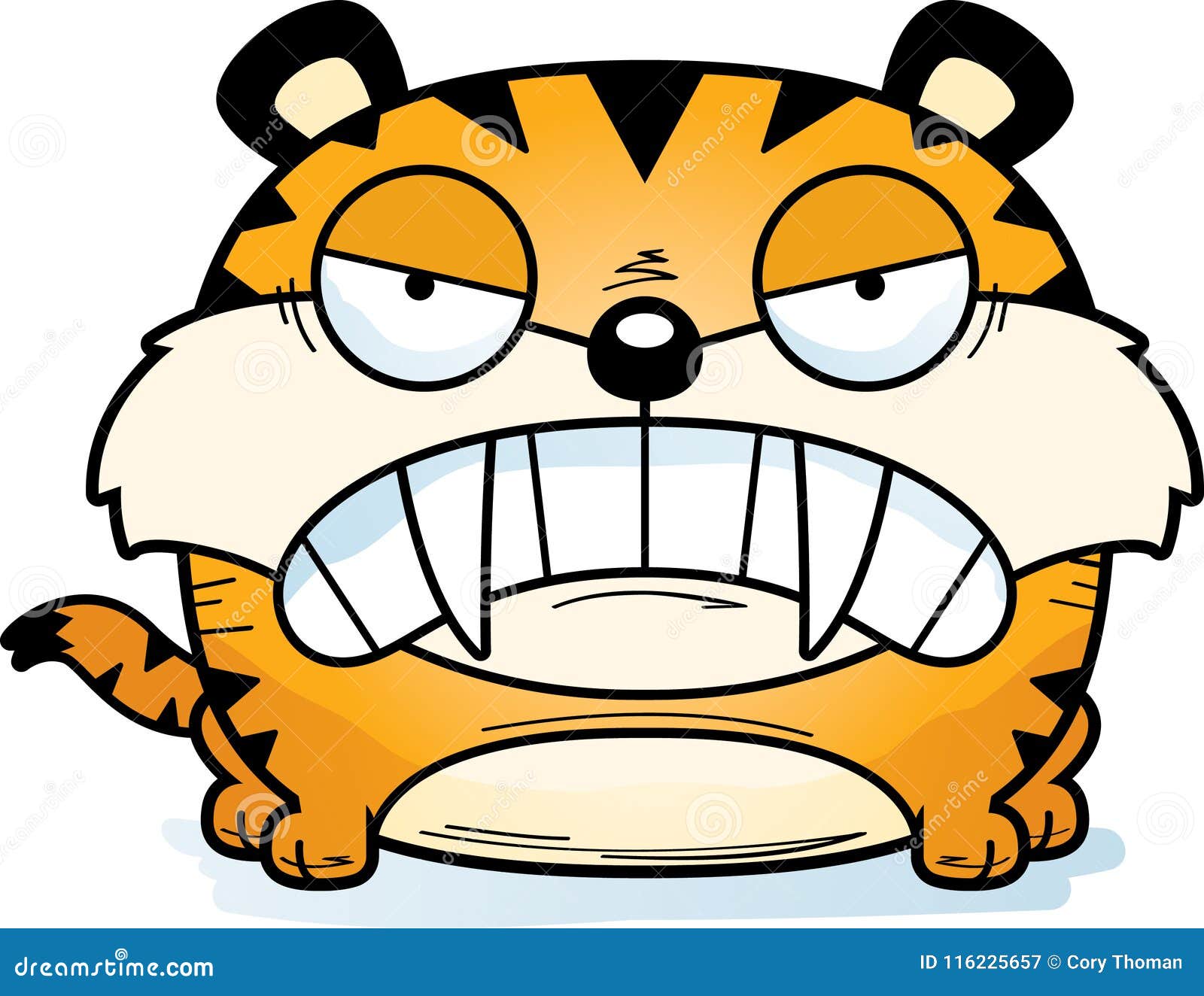 Saber-Toothed Tiger Angry stock vector. Illustration of graphic - 116225657