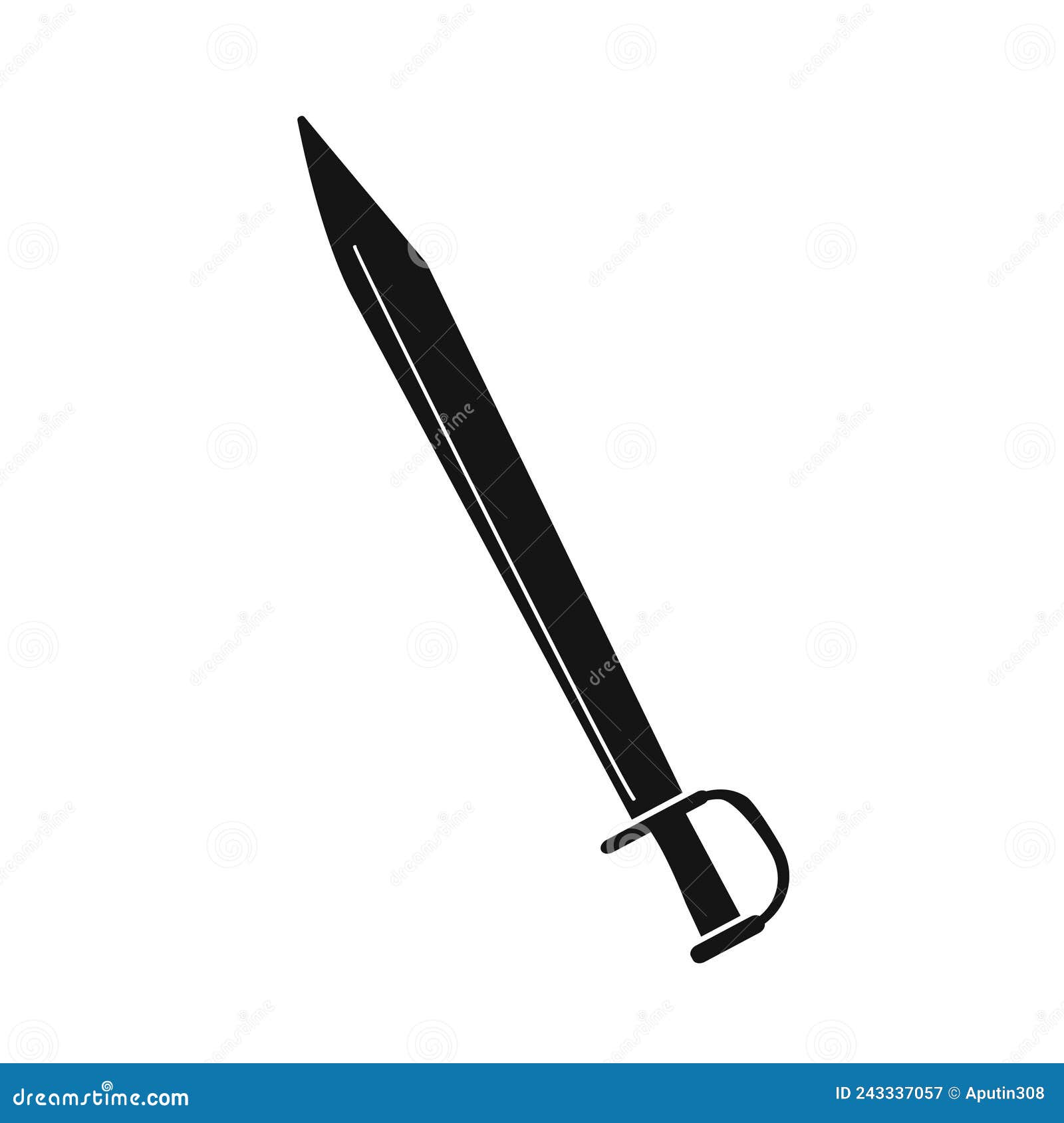 Saber Weapon Vector Icon Isolated Stock Vector - Illustration of battle ...