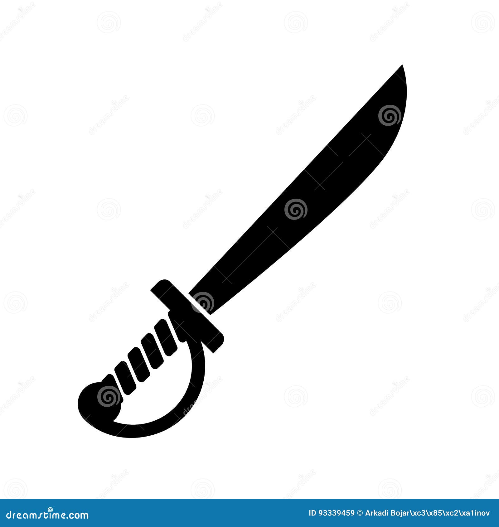 Saber Weapon Isolated. Glaive Warrior. Ancient Blade Sword. Slashing ...