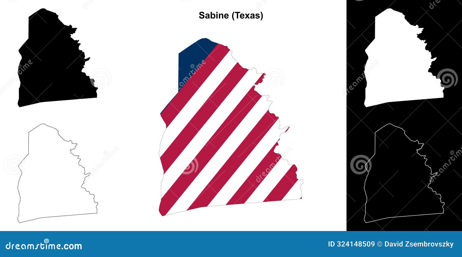 Sabine outline map stock illustration. Illustration of counties - 324148509