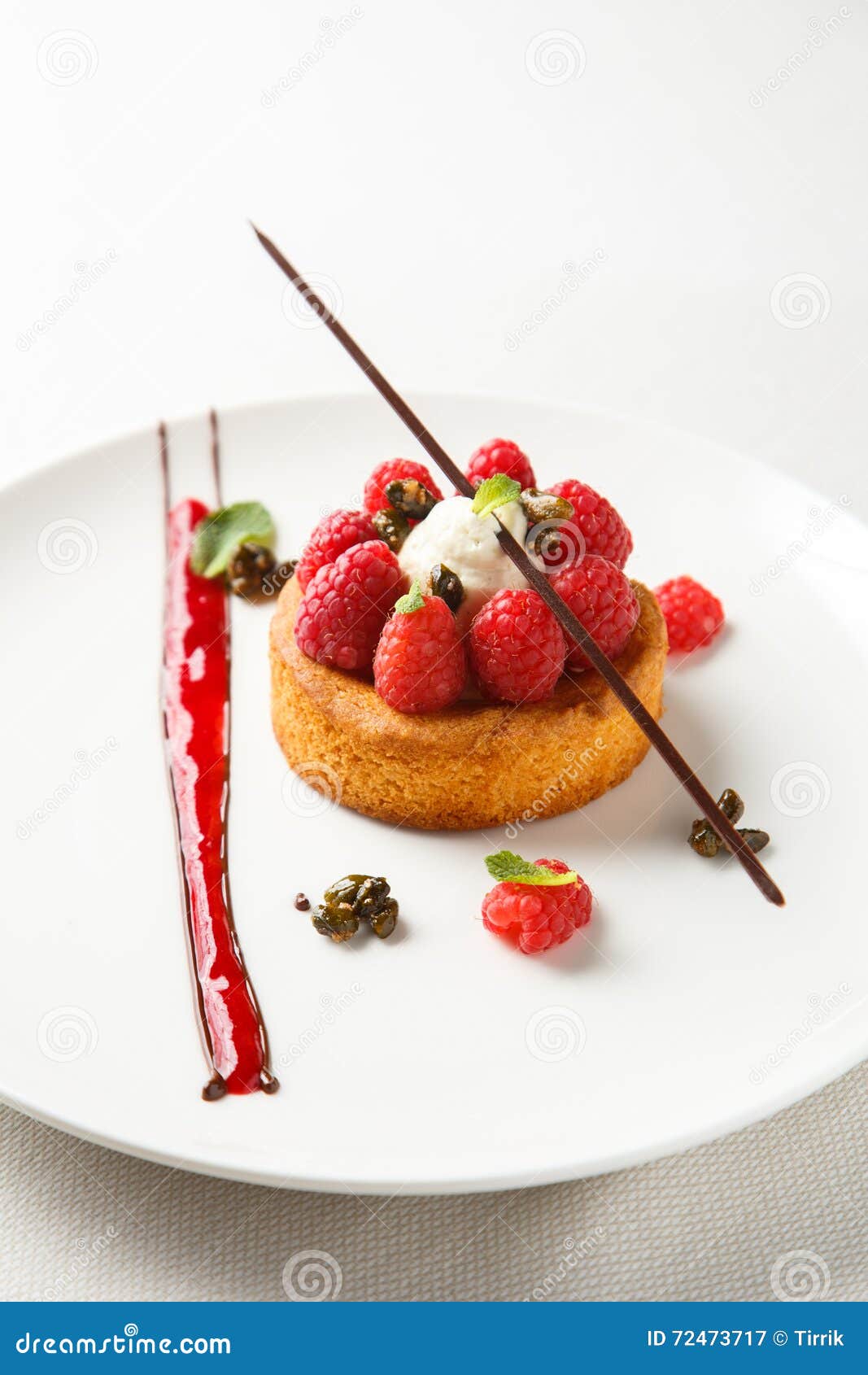 Sable Breton or Breton Shortbread with Vanilla Cream and Raspberry ...