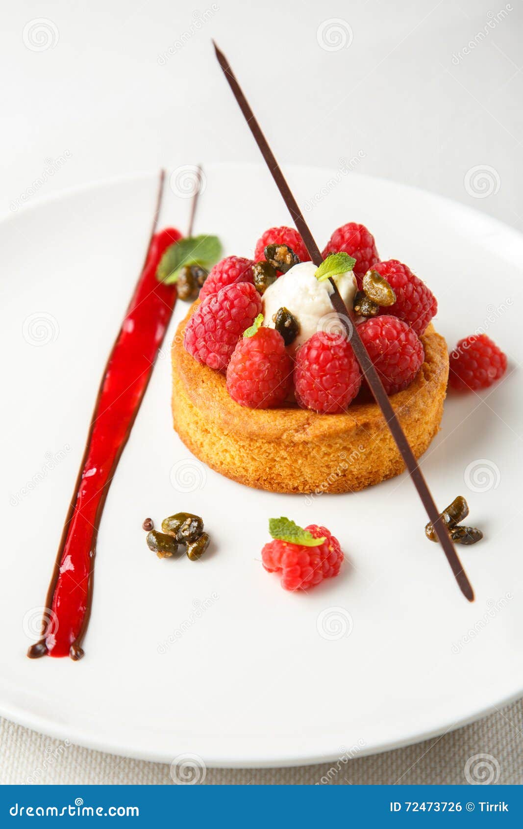 Sable Breton or Breton Shortbread with Vanilla Cream and Raspberry ...