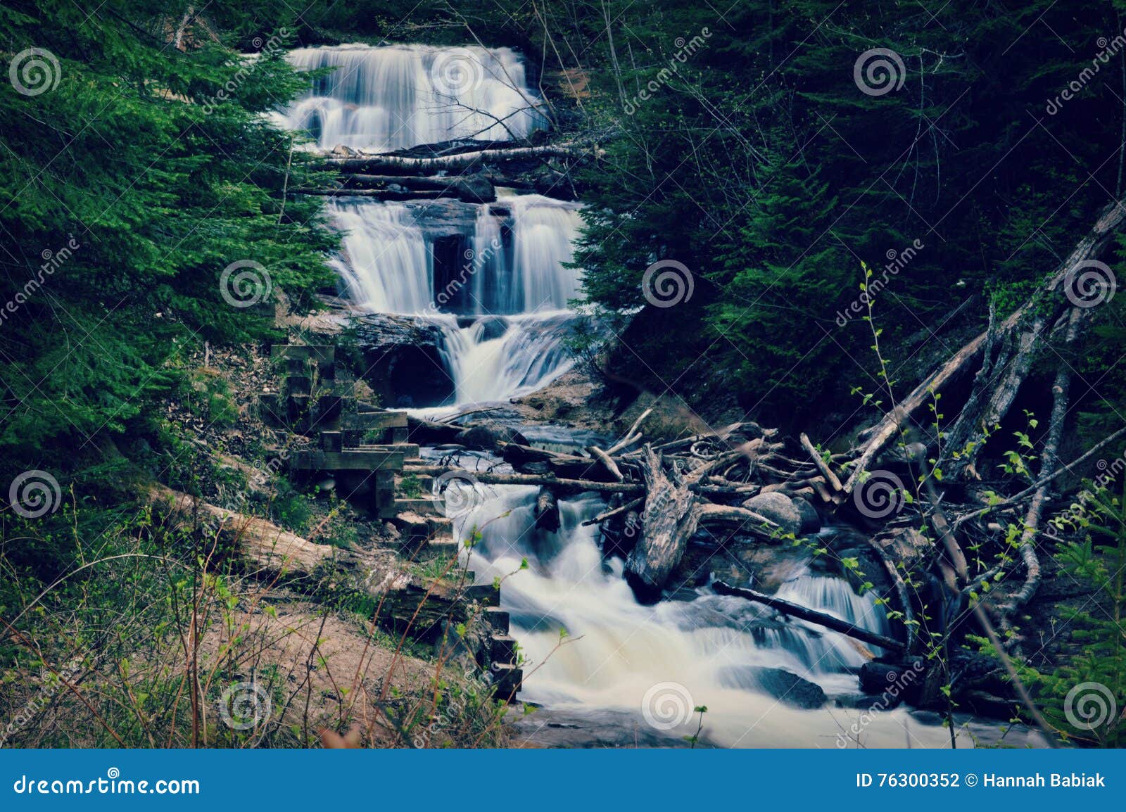 Sable Falls - Waterfall stock photo. Image of nature - 76300352