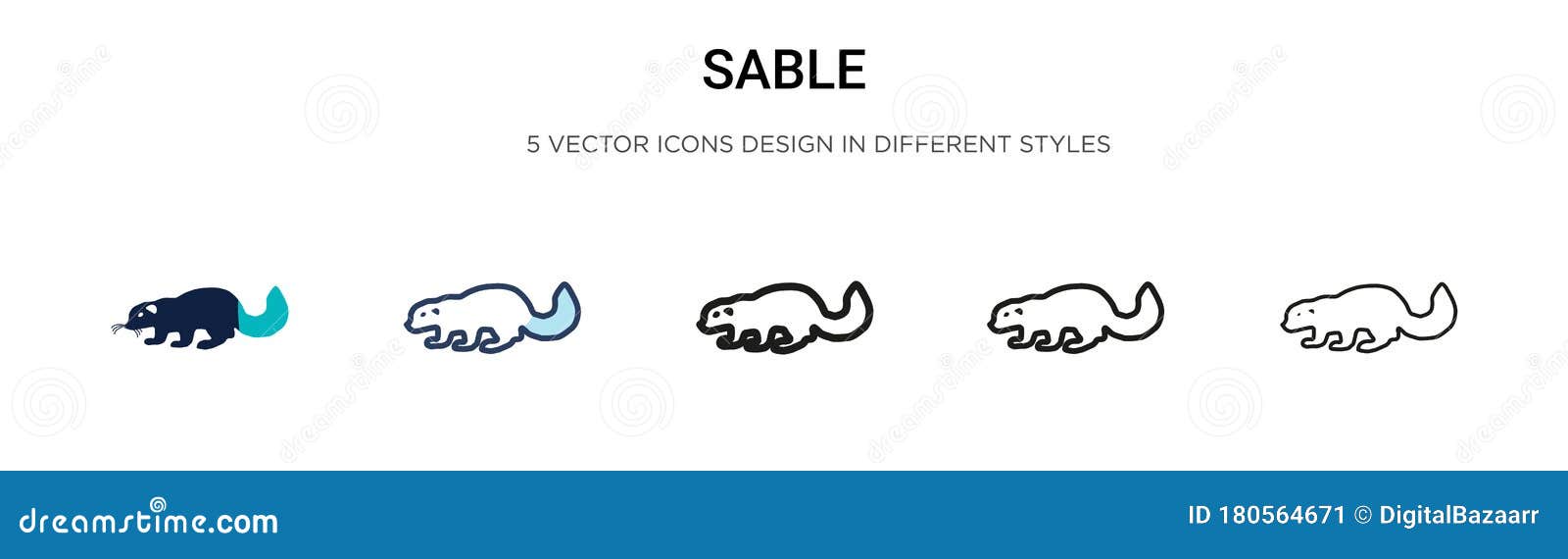 Linear Sable Icon From Animals And Wildlife Outline Collection. Thin ...