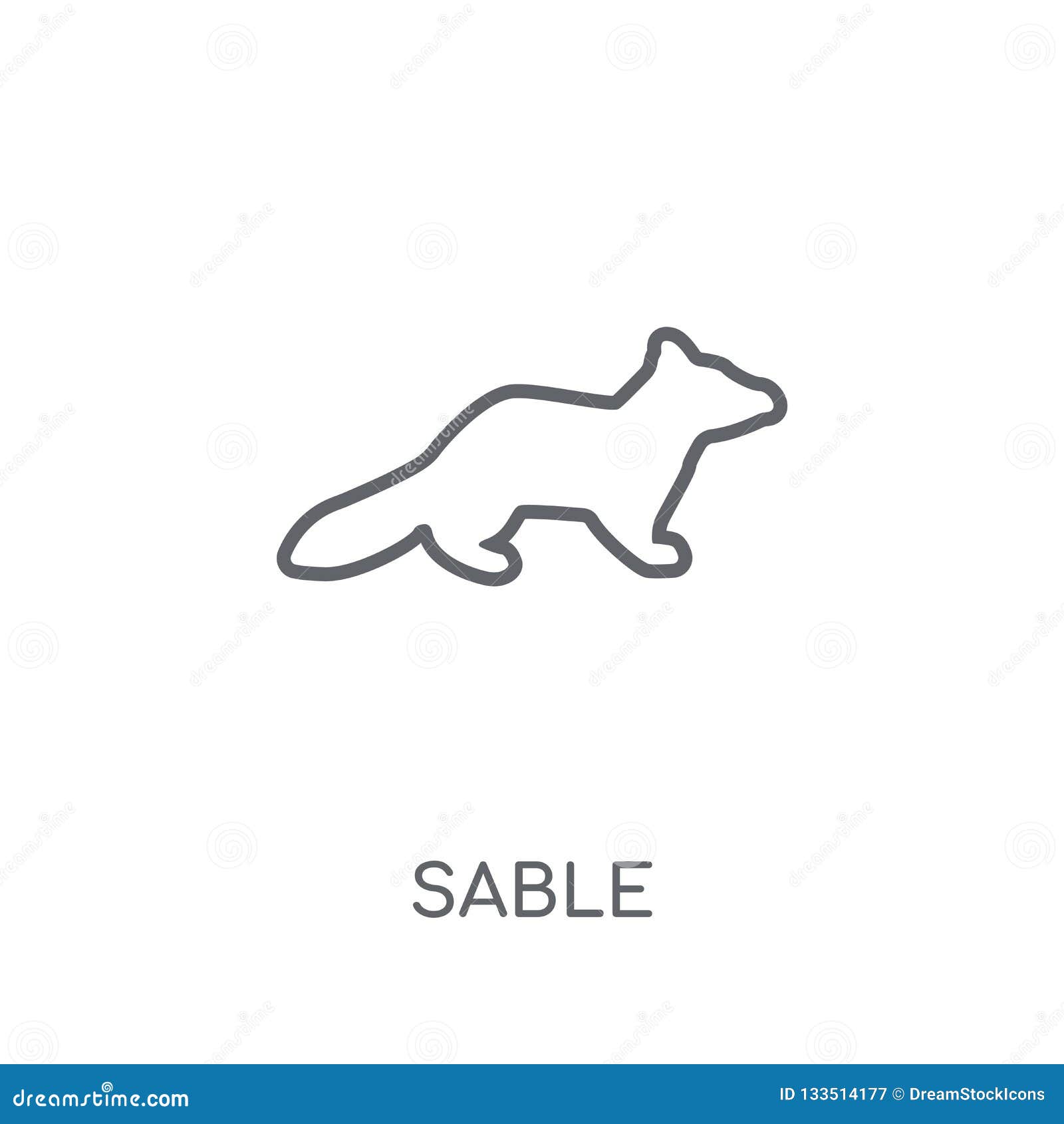 Sable Linear Icon. Modern Outline Sable Logo Concept on White Ba Stock ...