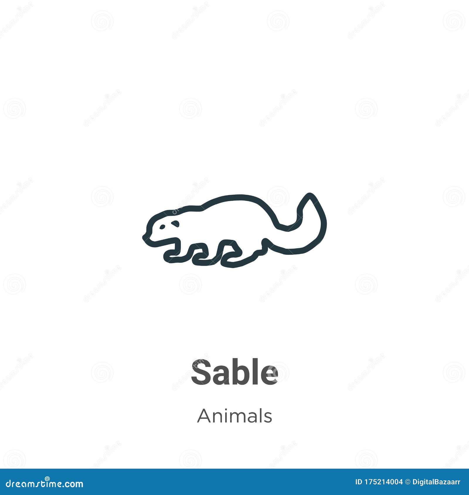Sable Icon. Trendy Flat Vector Sable Icon On White Background Fr ...