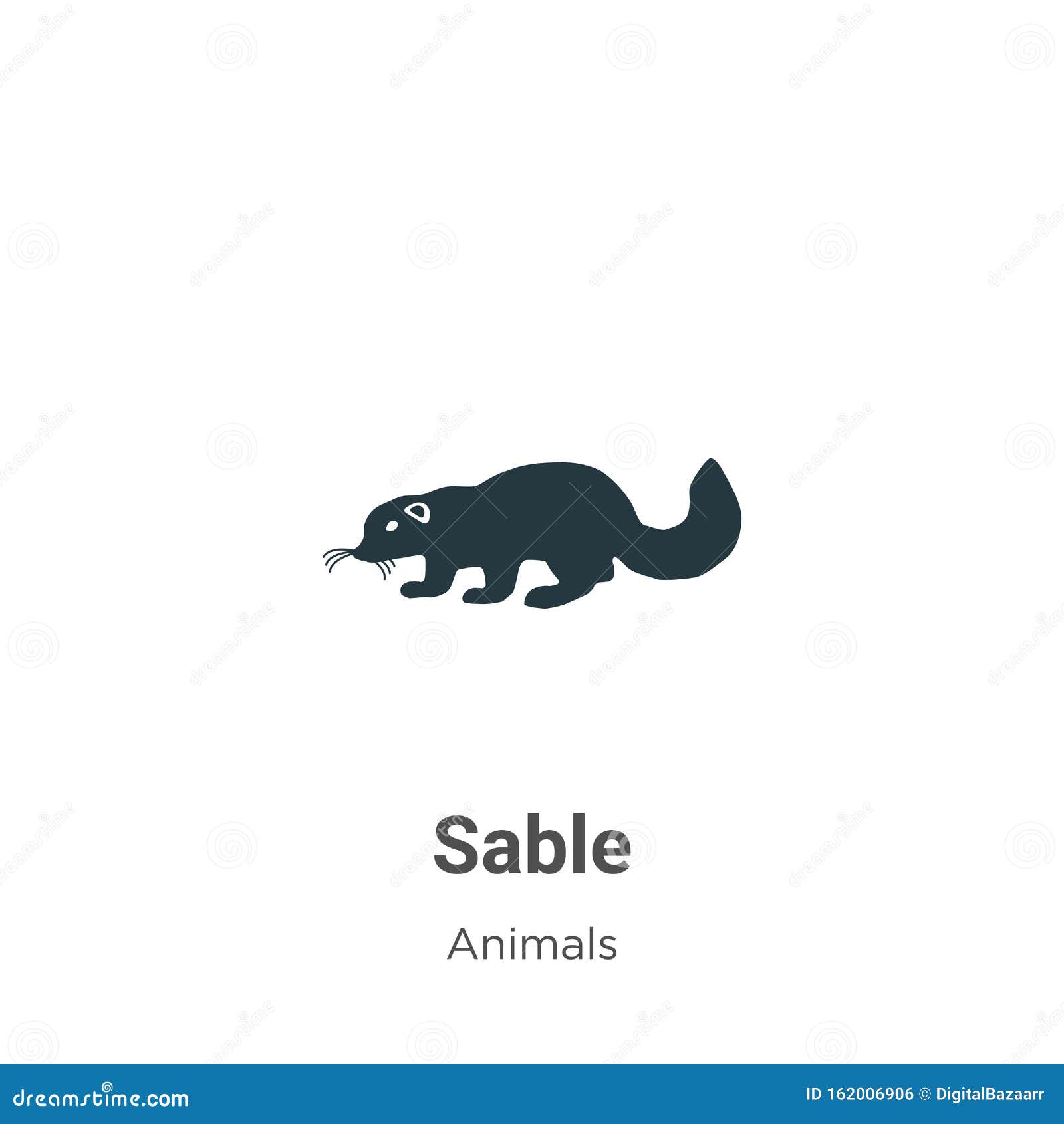 Sable Vector Icon On White Background. Flat Vector Sable Icon Symbol ...