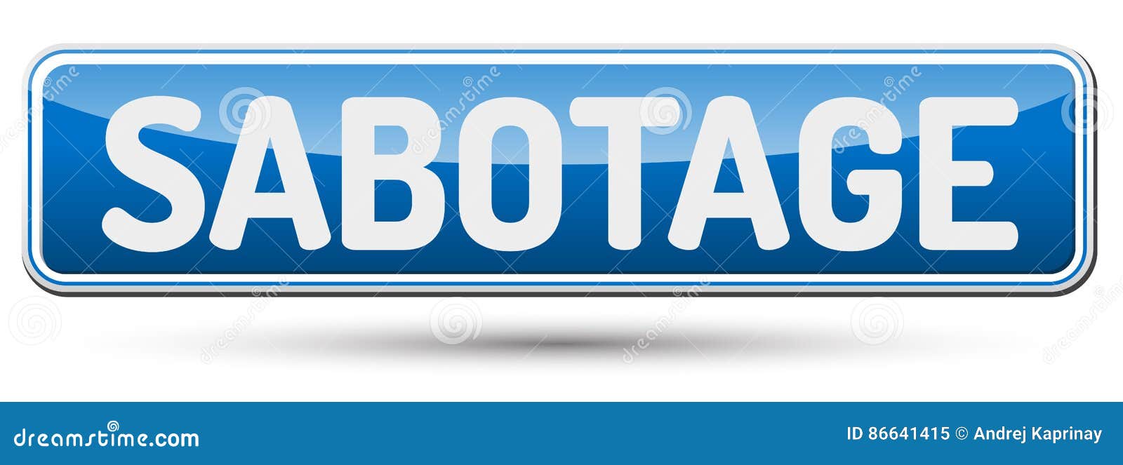 SABOTAGE - Abstract Beautiful Button with Text. Stock Vector ...