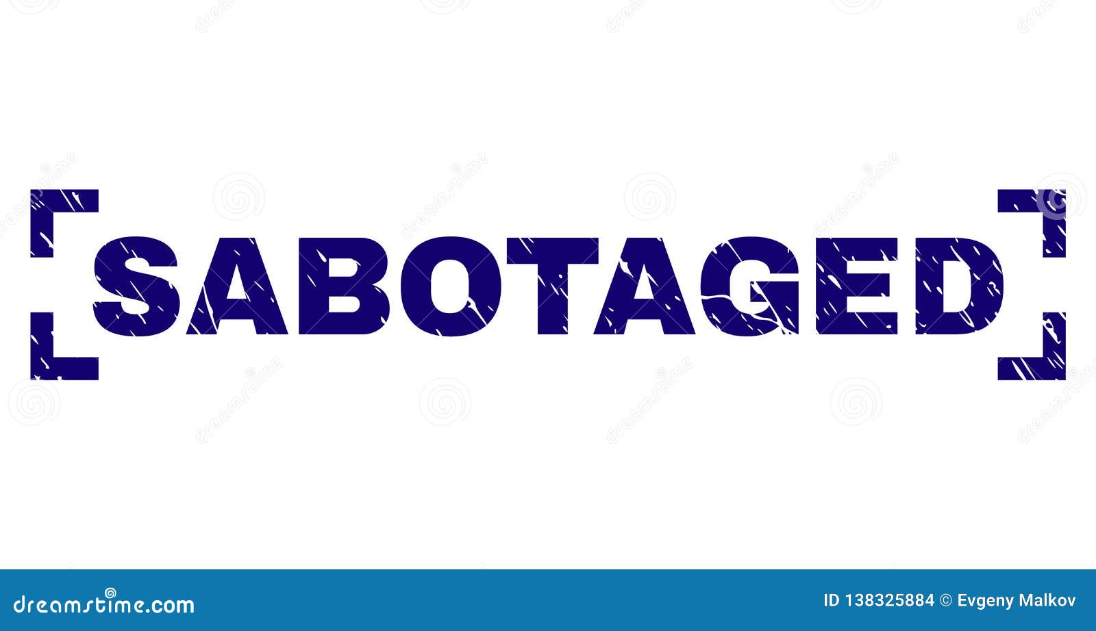 Scratched Textured SABOTAGED Stamp Seal Inside Corners Stock Vector ...