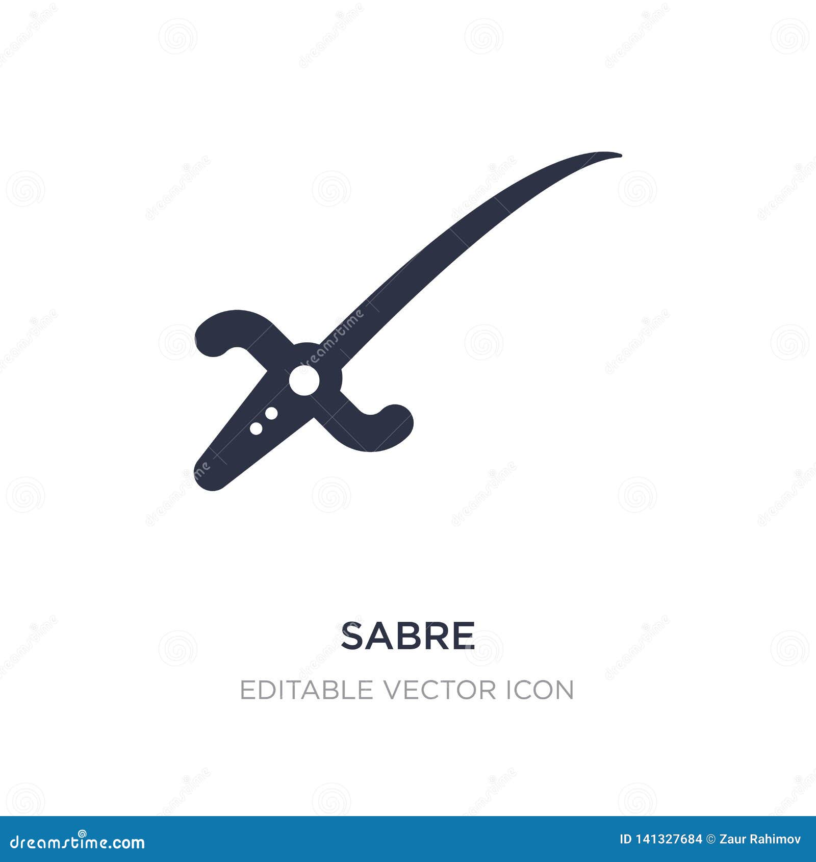 Sabre Icon on White Background. Simple Element Illustration from ...