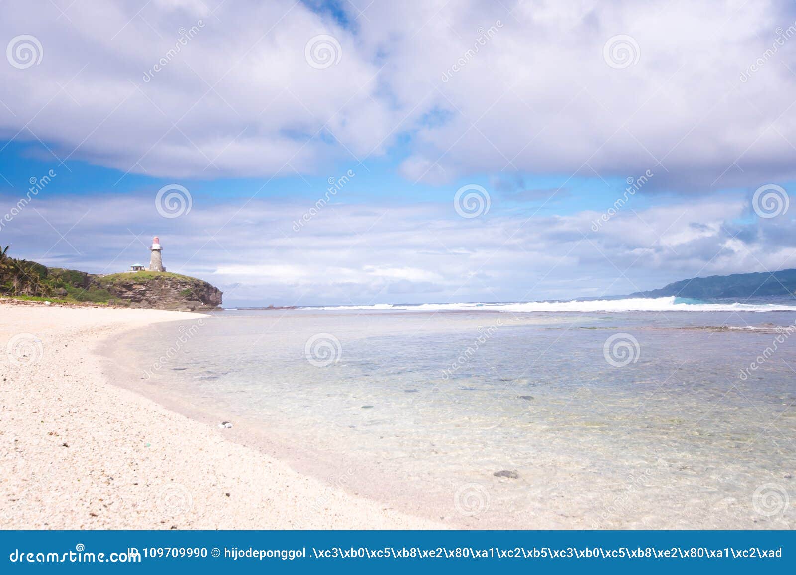 Sabtang Lighthouse Fronting The Sea At Batanes, Philippines Royalty ...