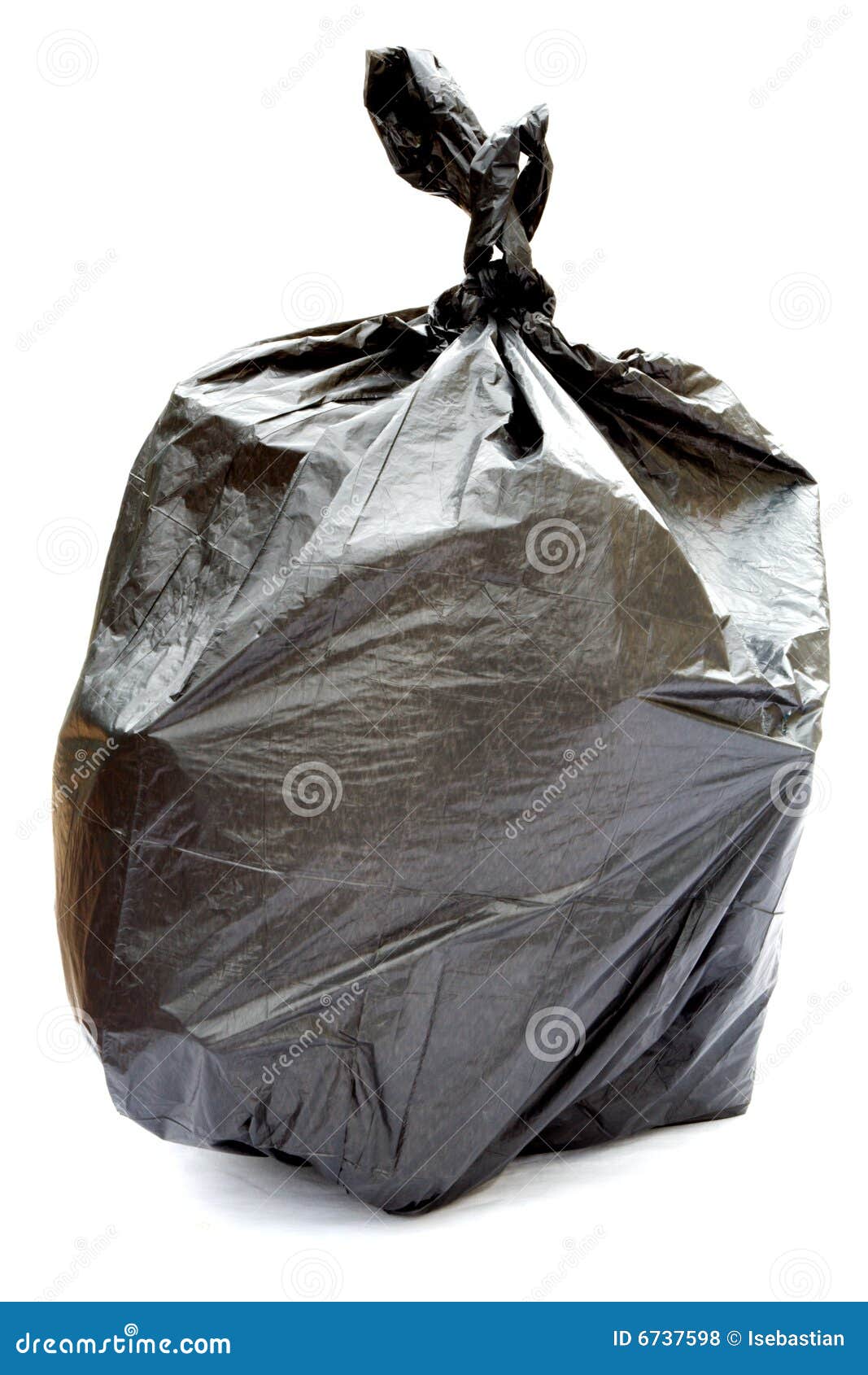 Sac d'ordures noir photo stock. Image du coffre, plastique - 6737598