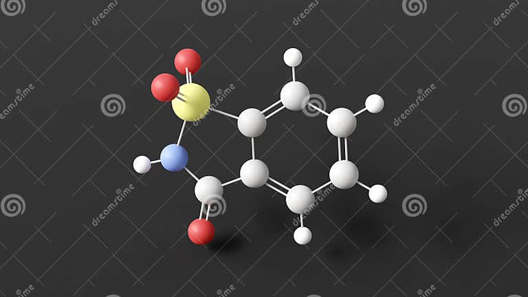 Saccharin Molecule, Molecular Structure, Artificial Sweetener E954 ...
