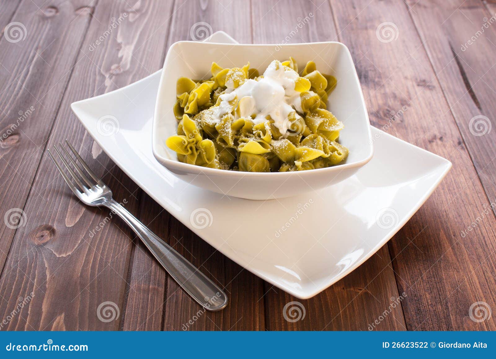 Sacchettini Di Pasta All Uovo Stock Photo - Image of cooked, cheese ...
