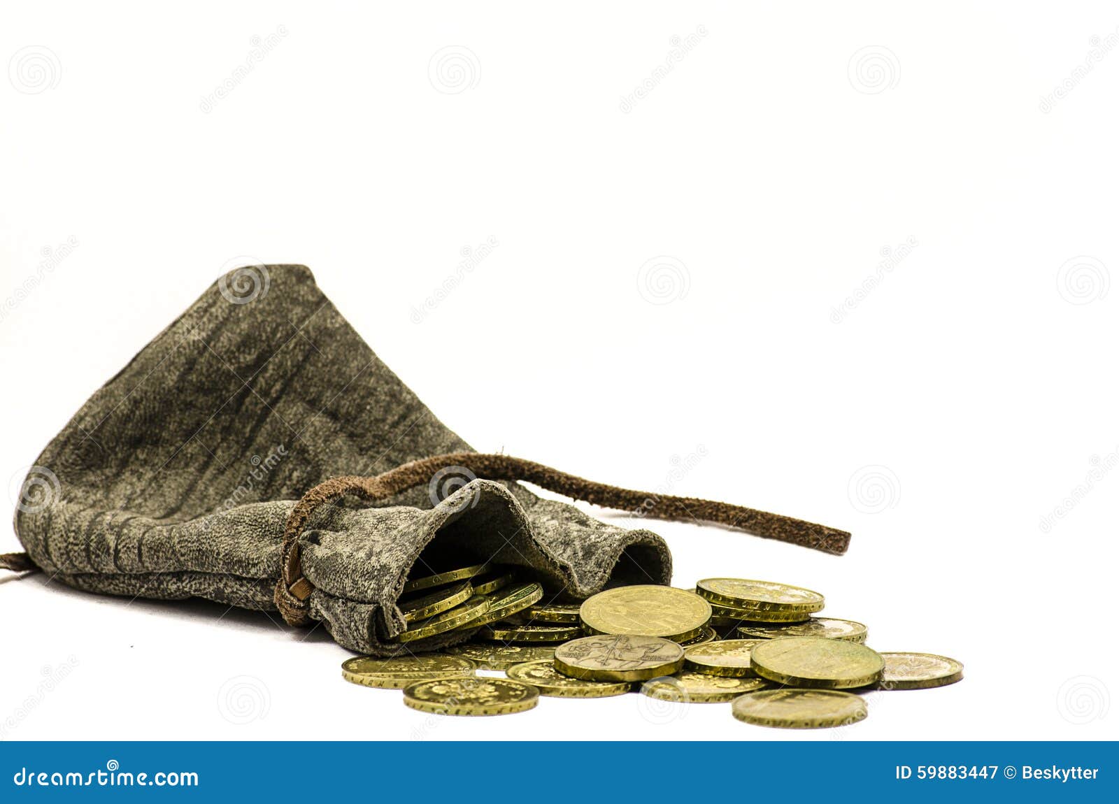 Sacchetto Con Le Monete Di Oro Immagine Stock - Immagine di finanza ...