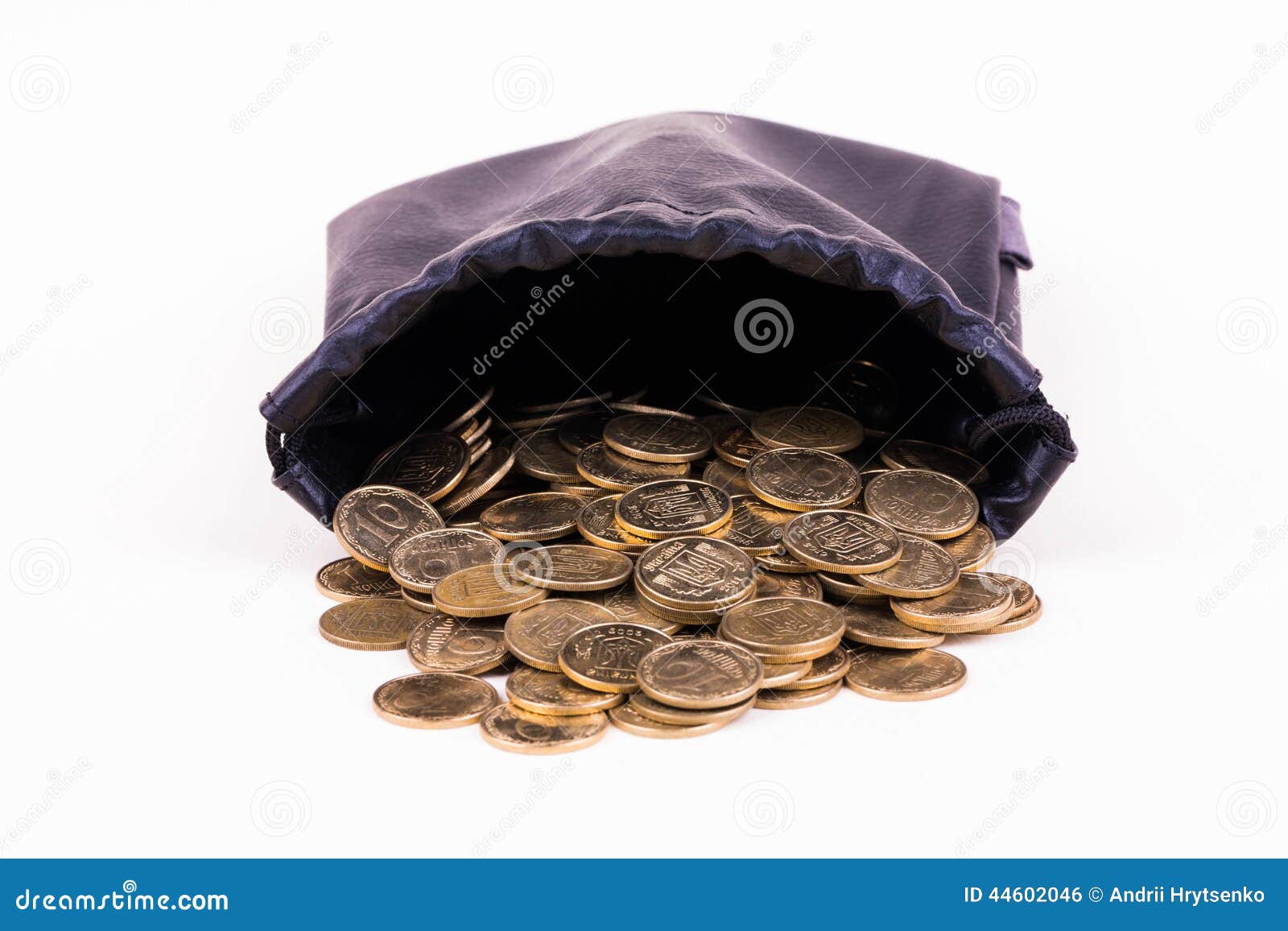 Sacchetto delle monete fotografia stock. Immagine di sacco - 44602046