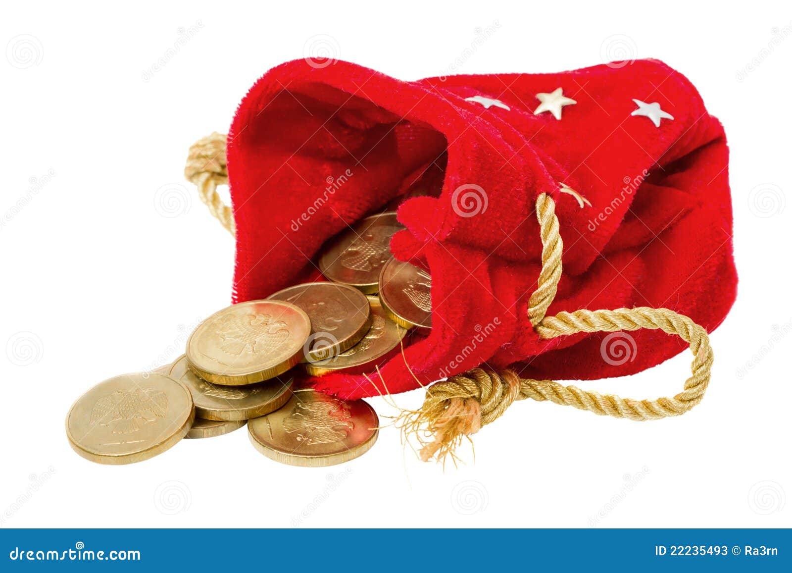 Sacchetto Delle Monete Di Oro Immagine Stock - Immagine di sacchetto ...