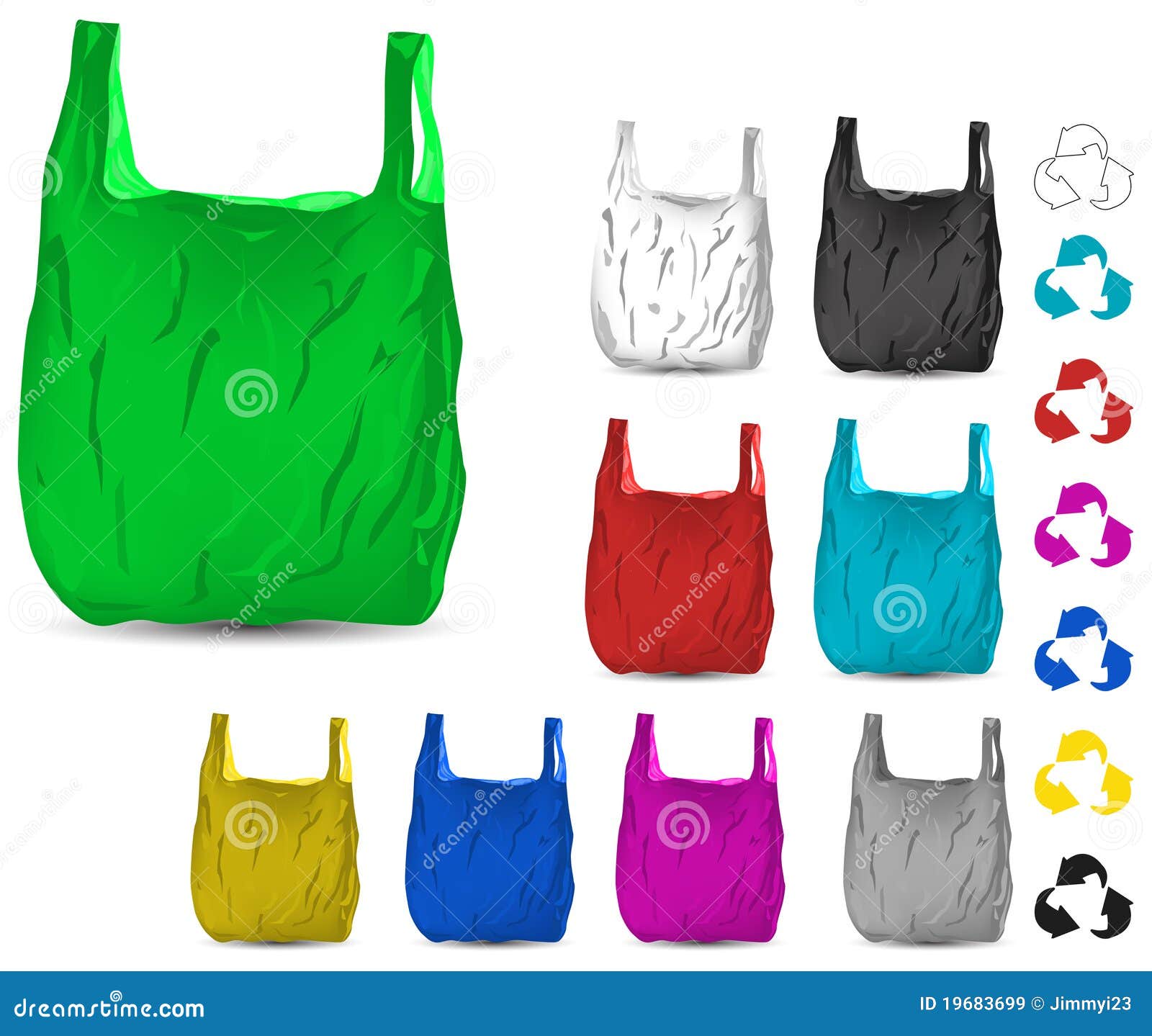 Sacchetto di plastica illustrazione vettoriale. Illustrazione di ...