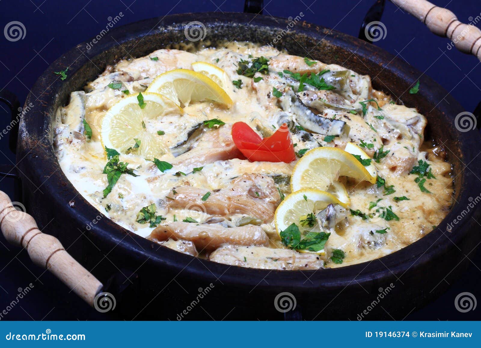 Sach Chicken with Vegetables Stock Photo - Image of plate, baked: 19146374