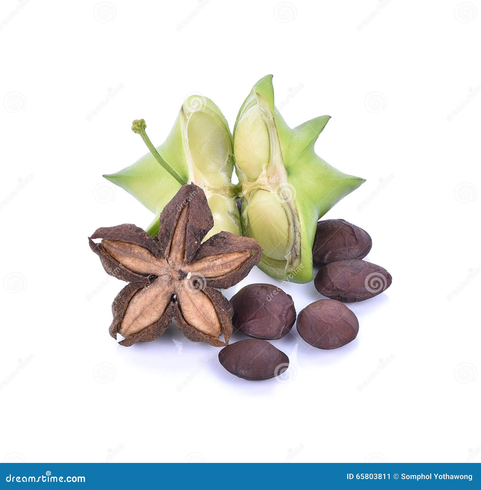 Sacha Inchi Peanut Seed on White Background Stock Image - Image of ...
