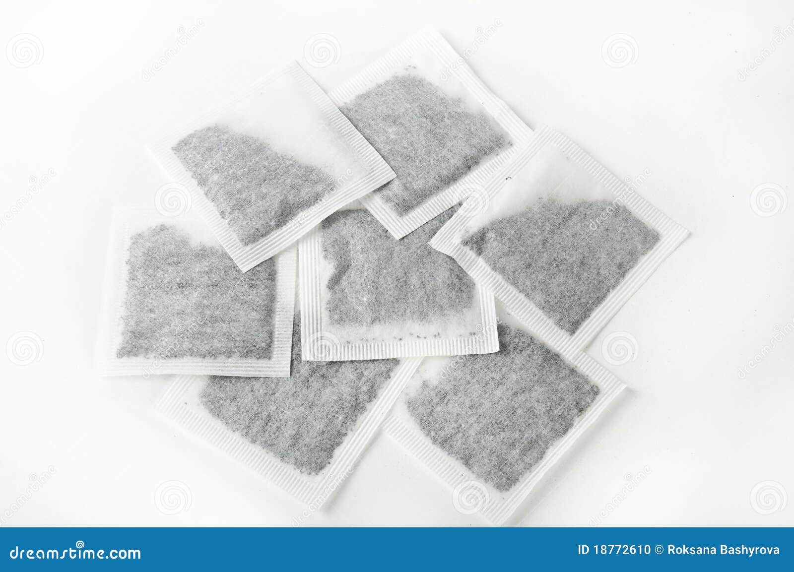 Sachet à thé carré photo stock. Image du poreux, blanc - 18772610