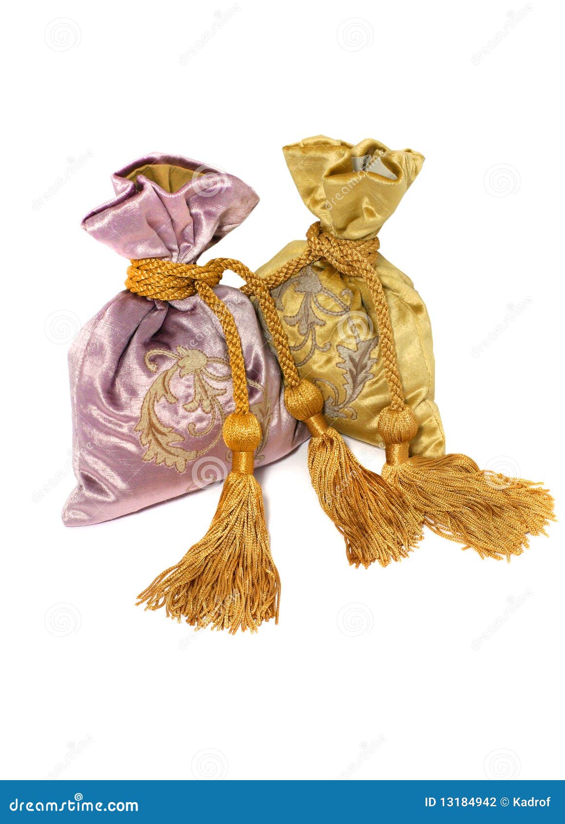Sachet bag isolated stock photo. Image of purse, silk - 13184942