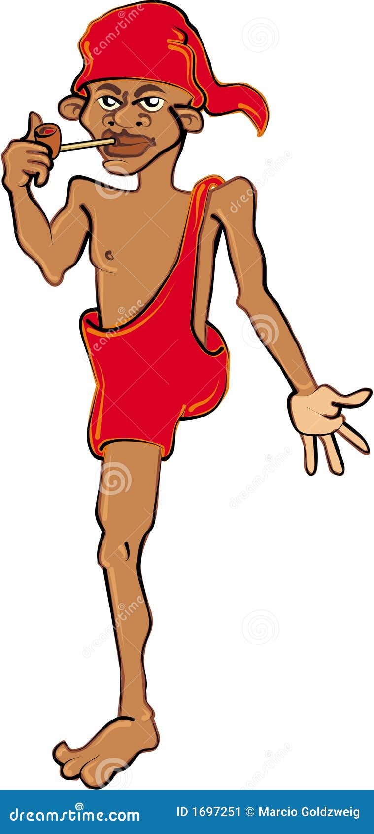 Saci Perere And Curupira Vector Illustration | CartoonDealer.com #57899324