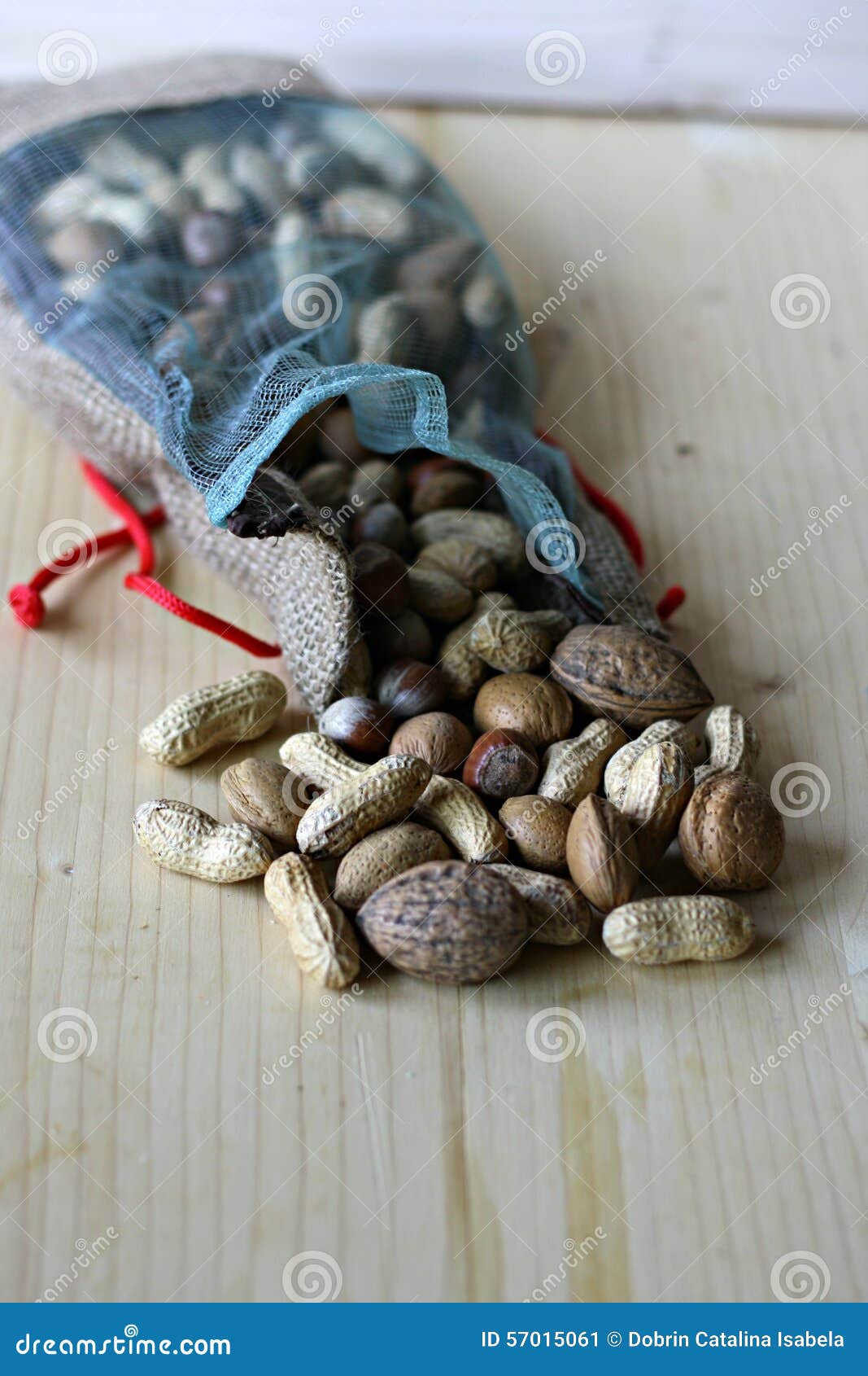 Sack bag with mixed nuts stock image. Image of brown - 57015061